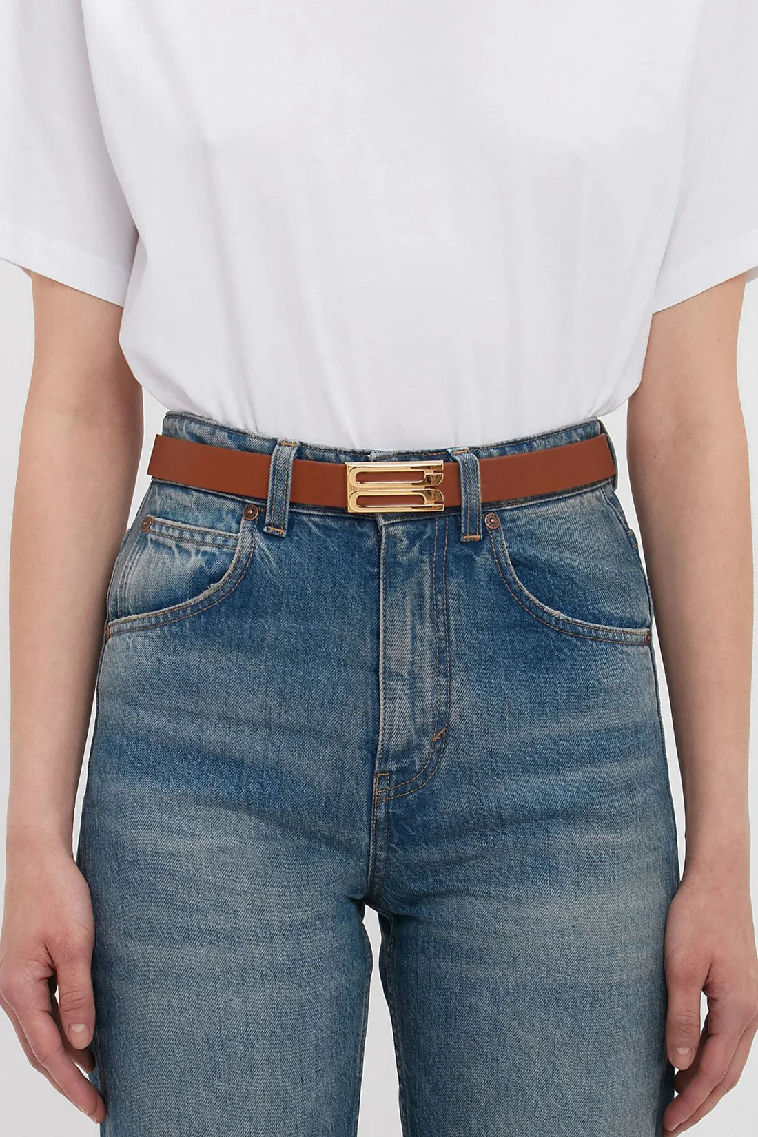 Regular Frame Belt - Tan Smooth Calf - Victoria Beckham, Sydney ...