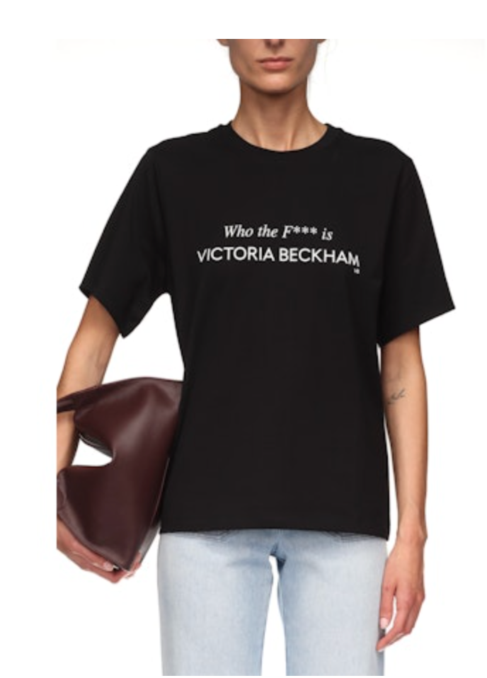 VB Slogan Tee - Black - Who the F*** is Victoria Beckham– aquelboutique